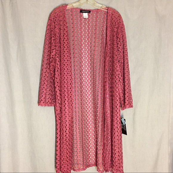 Ashley Blue | Tops | Nwt Ashley Blue Mauve Lace Duster Plus Kimono ...